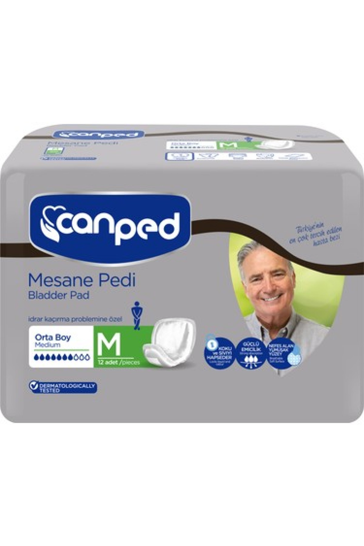 Canped Mesane Pedi Erkek M 12 Adet - cnpdmsnpd12